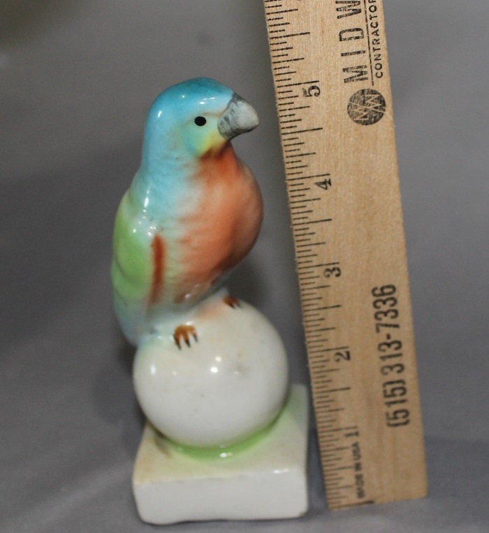 Czech Pottery Parrot on Ball Red Dime Mark Czechoslovakia Bird - Etsy