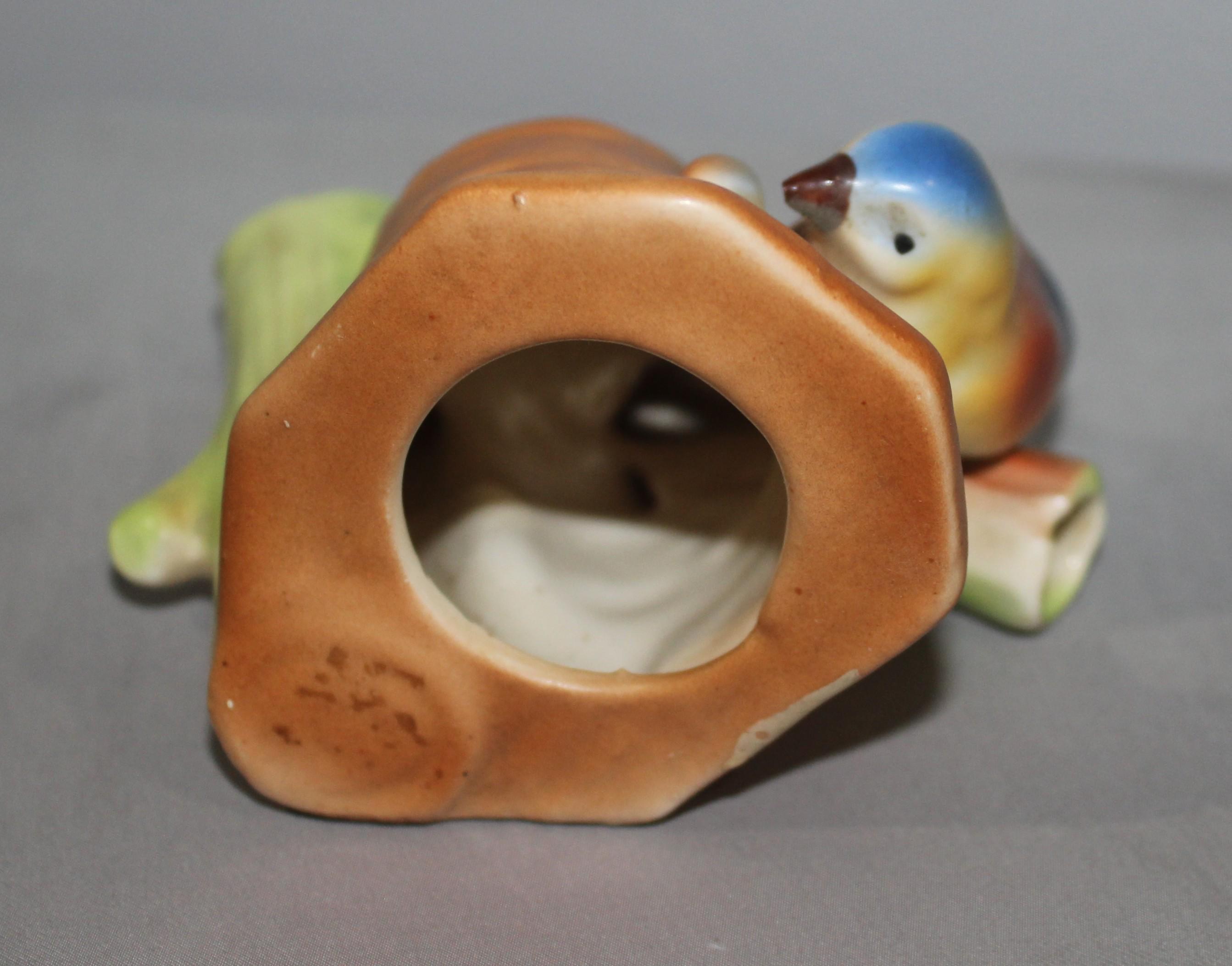 Czech Pottery Bird by Birdhouse Wall Pocket Czechoslovakia Red Dime ...