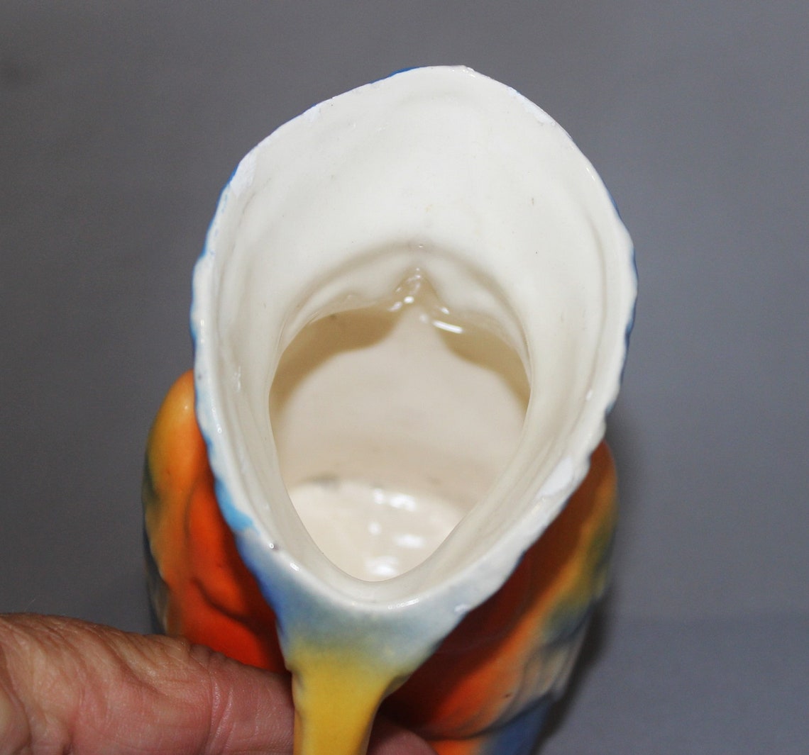 Czech Pottery Bird Creamer Czechoslovakia Red Dime Mark - Etsy