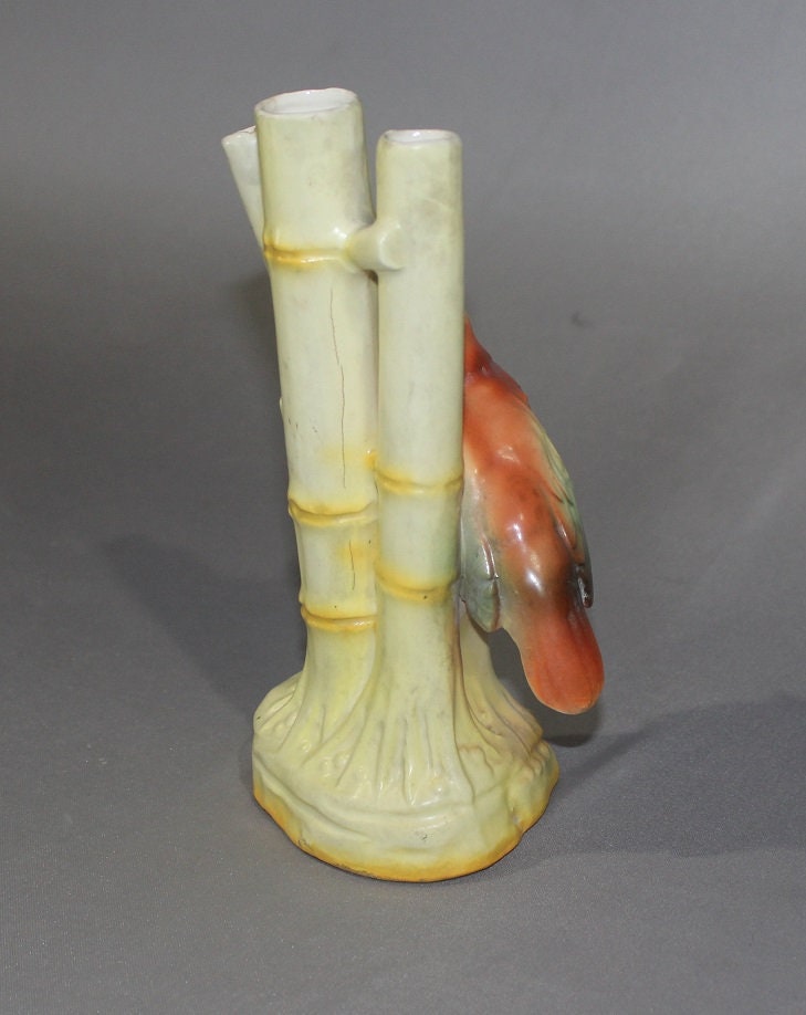 Very Rare Czech Pottery Bird on Bamboo Red Dime Mark Czechoslovakia - Etsy
