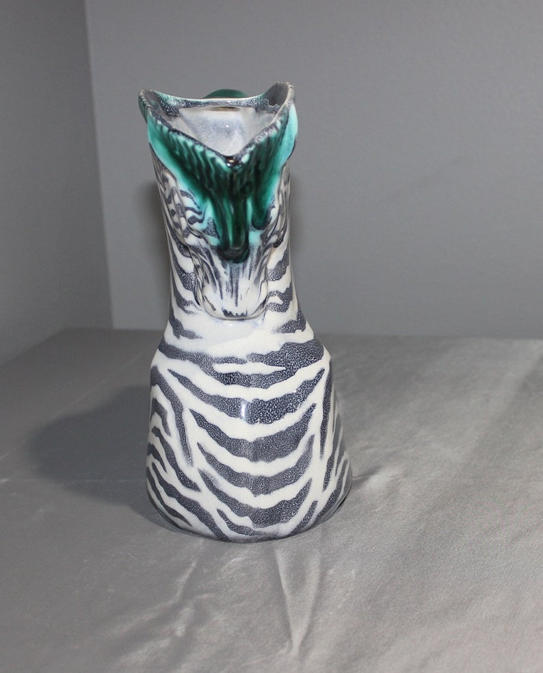 Unusual Czech Pottery Ditmar Urbach Deco Zebra Pitcher Czechoslovakia ...