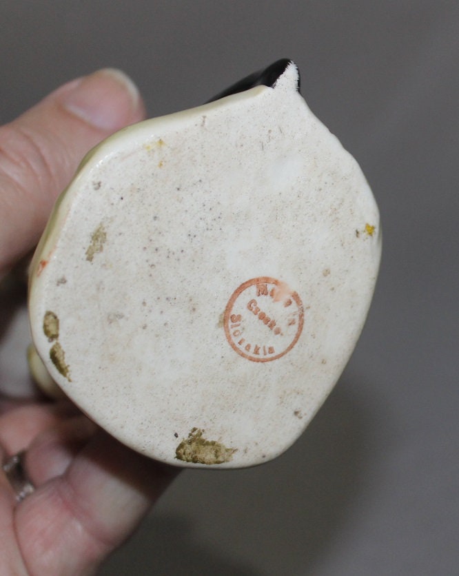 Rare Color Czech Pottery Bird on Tree Red Dime Mark Czechoslovakia - Etsy