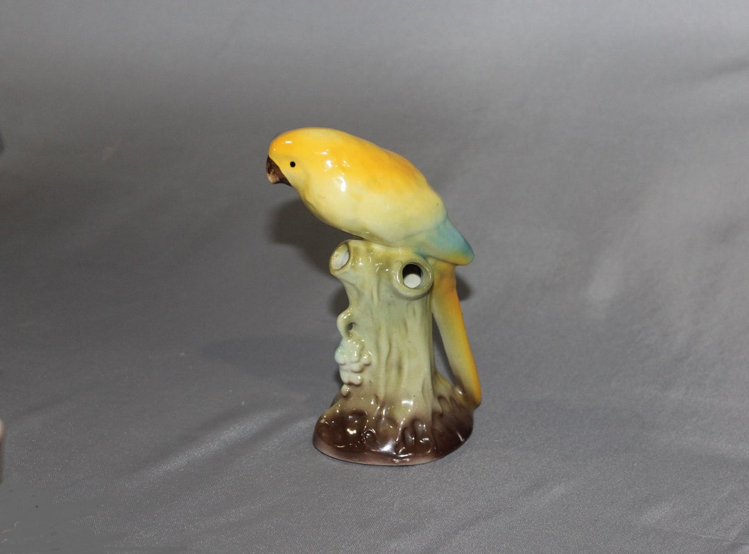 Czech Pottery Parrot on Tree Red Dime Mark Czechoslovakia Bird - Etsy
