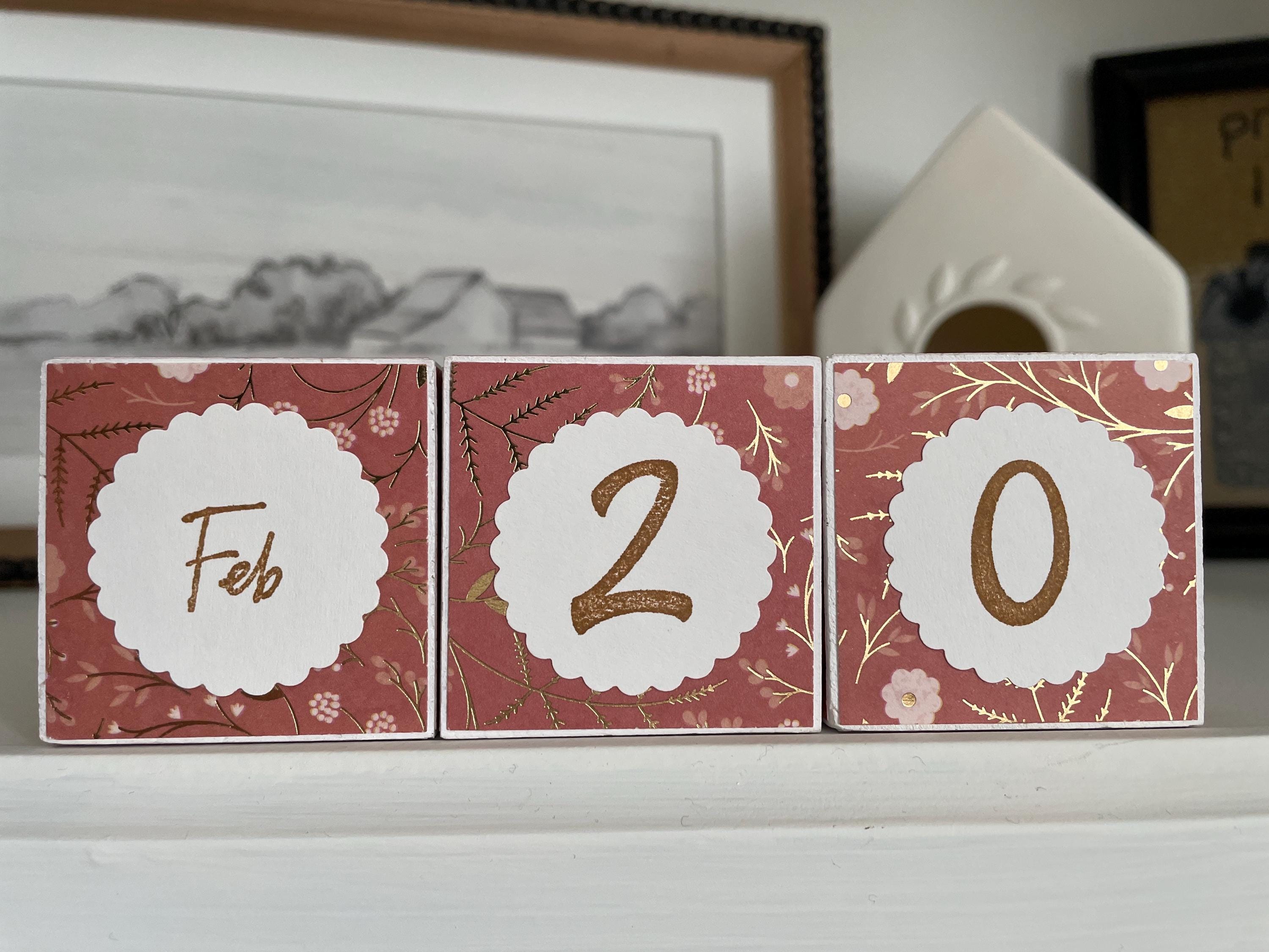 Cottagecore Calendar | Rustic Floral Wooden Desk Decor | Handmade Home ...