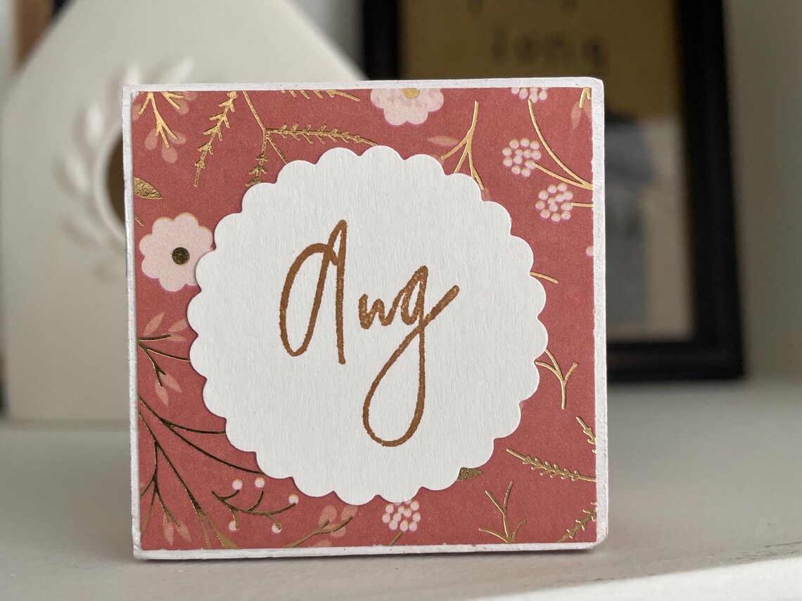 Cottagecore Calendar | Rustic Floral Wooden Desk Decor | Handmade Home ...