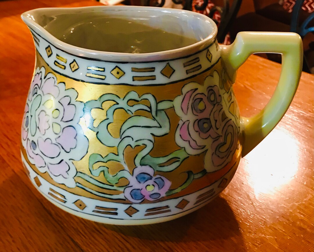 W.G. & Co. Limoges Apple Cider Pitcher Circa 1890 and Dessert Dish ...