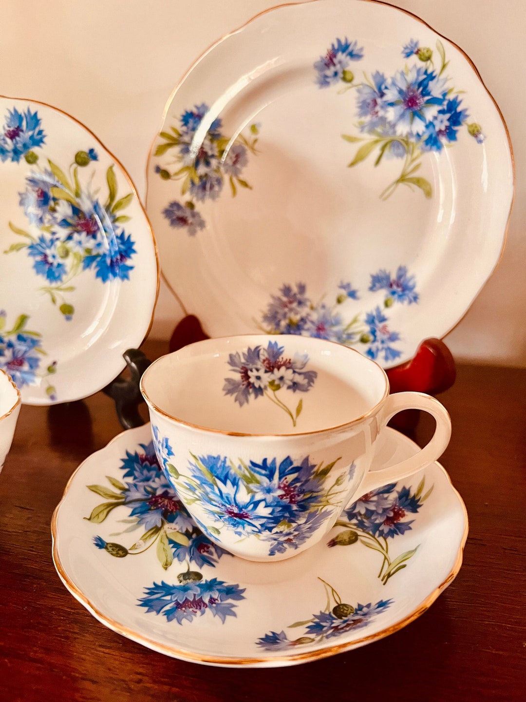 Hammersley Bone China in the Cornflower Pattern - Etsy