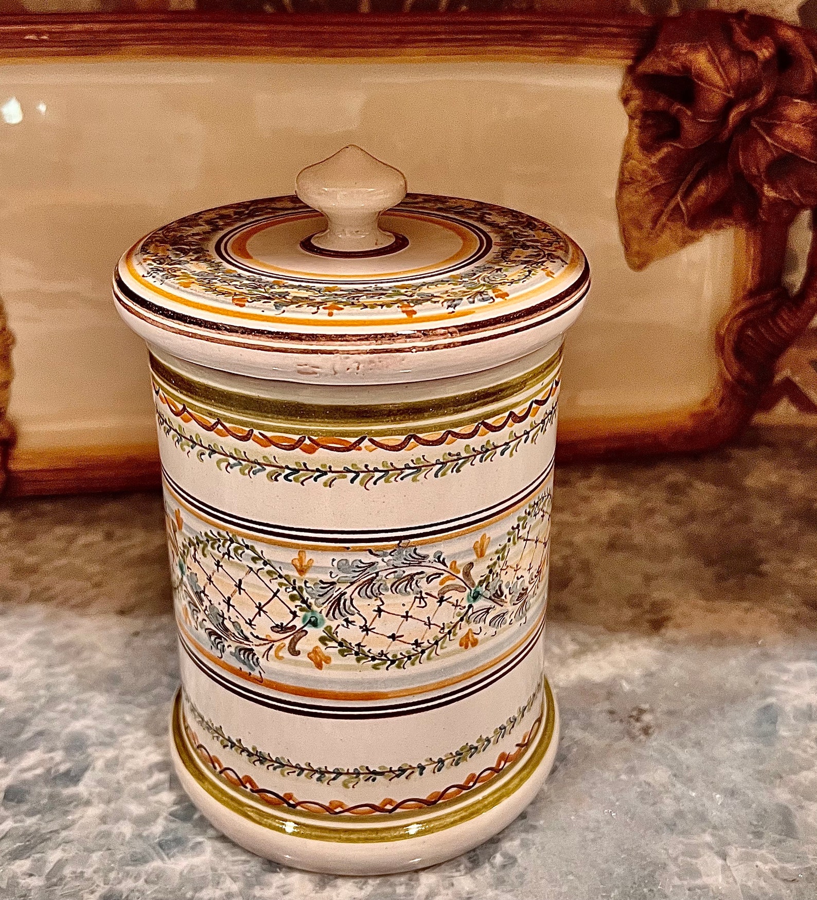 Italian Del Monaco Ceramic Canister With Lid. - Etsy