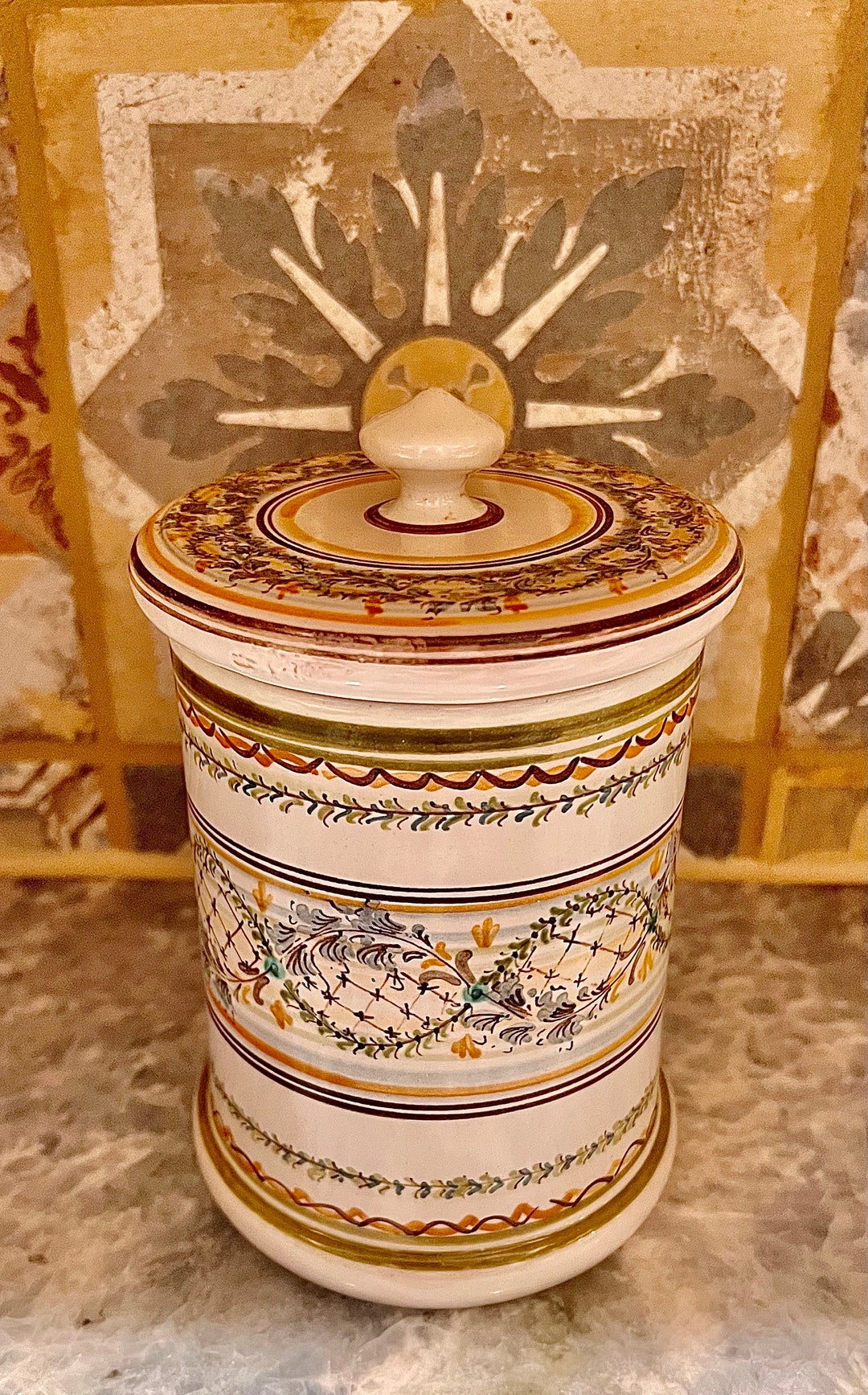 Italian Del Monaco Ceramic Canister With Lid. - Etsy