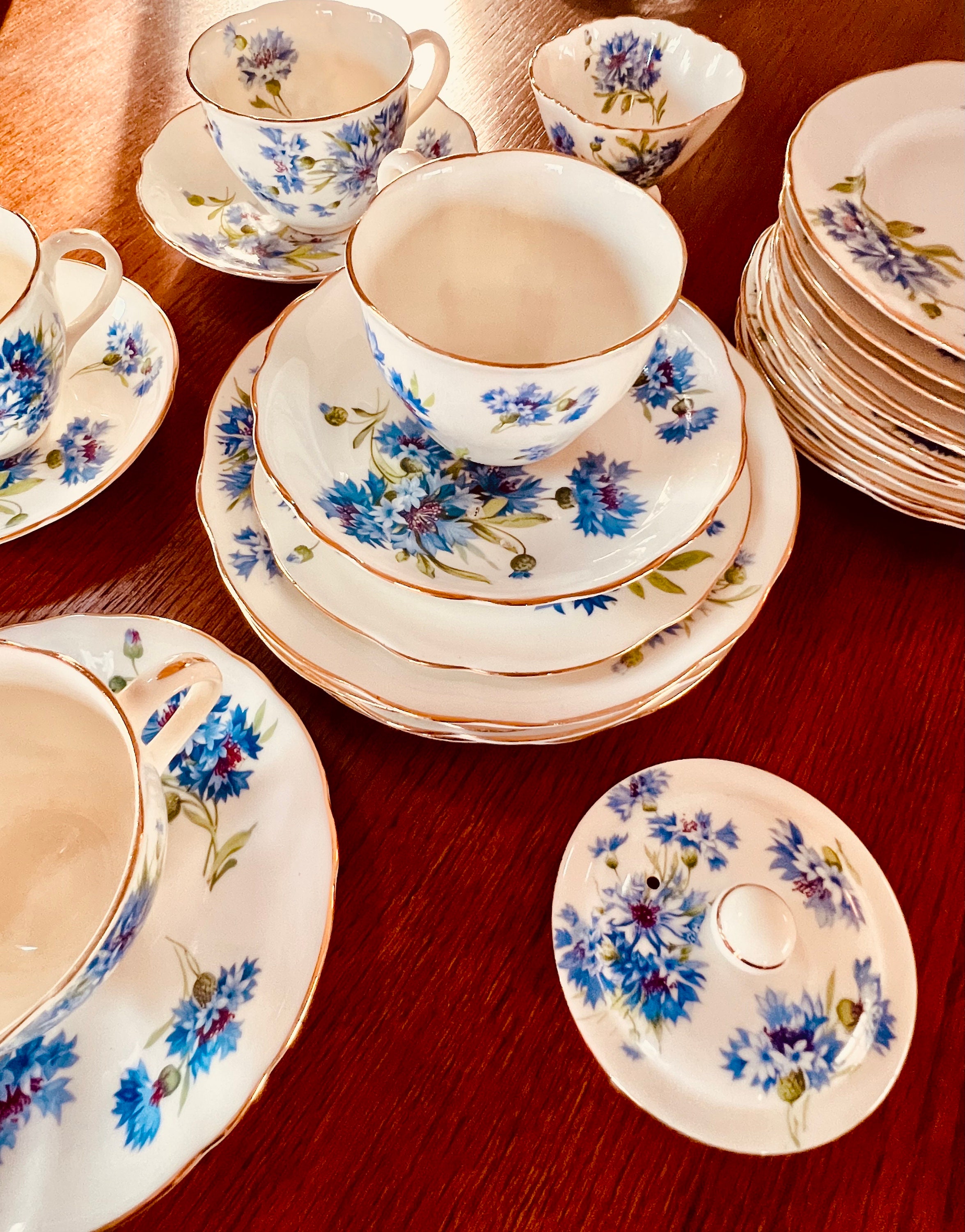 Hammersley Bone China in the Cornflower Pattern - Etsy