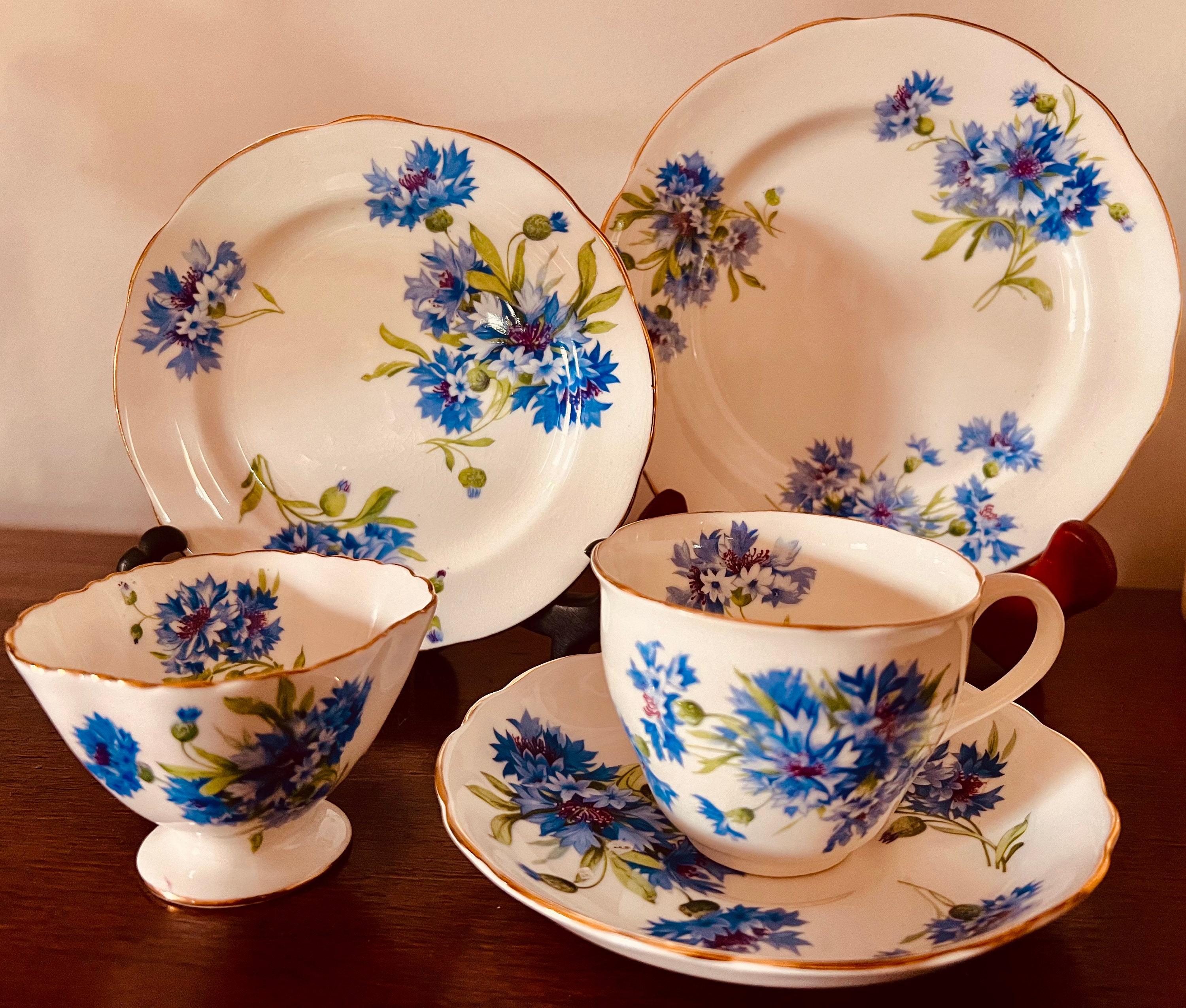 Hammersley Bone China in the Cornflower Pattern - Etsy