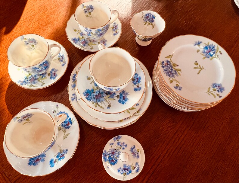 Hammersley Bone China in the Cornflower Pattern - Etsy