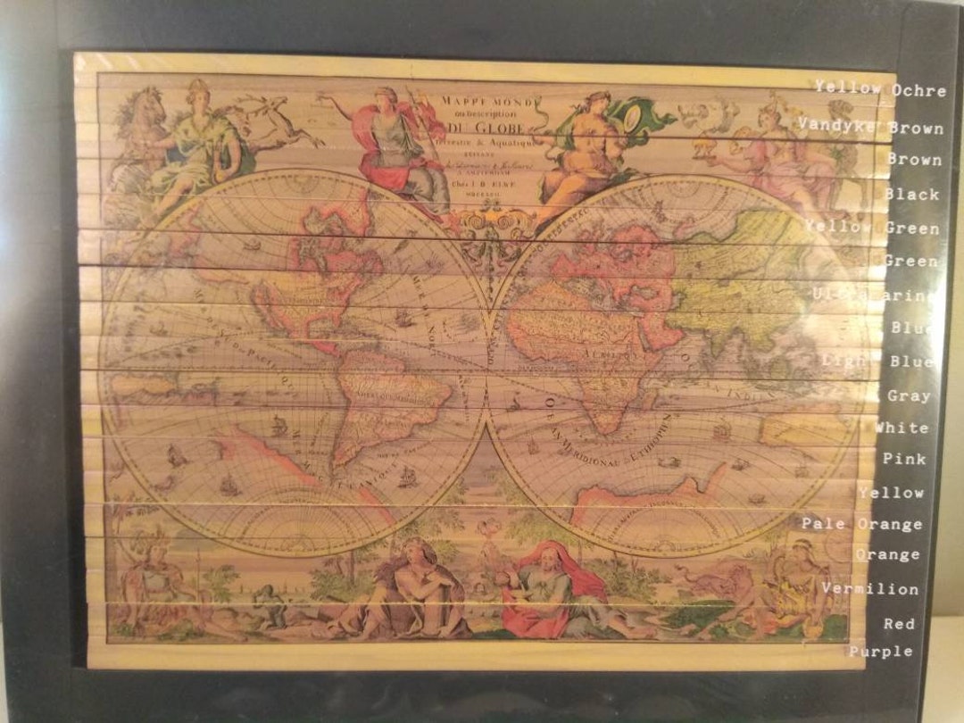 Vintage Japanese Puzzle 18 Colors Pencil, World Map .. Unused - Etsy