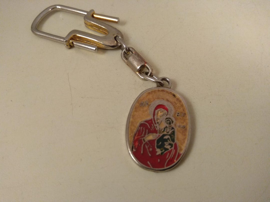 Metal, Key Ring,key Chain,christian Theme Madonna - Etsy
