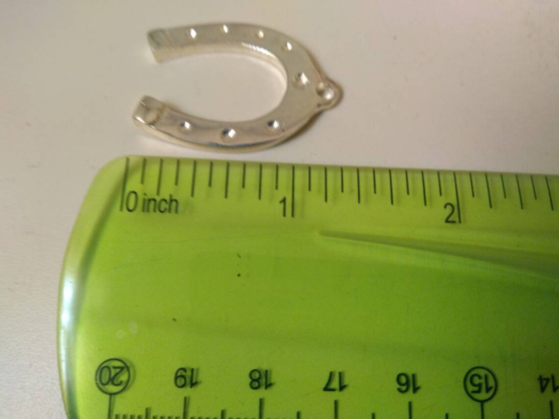 Vintage tiny miniature white brass horseshoe for good luck... | Etsy