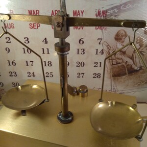 Vintage Brass Scale Libra,miniature,with Weights, Custom Base, ,, - Etsy