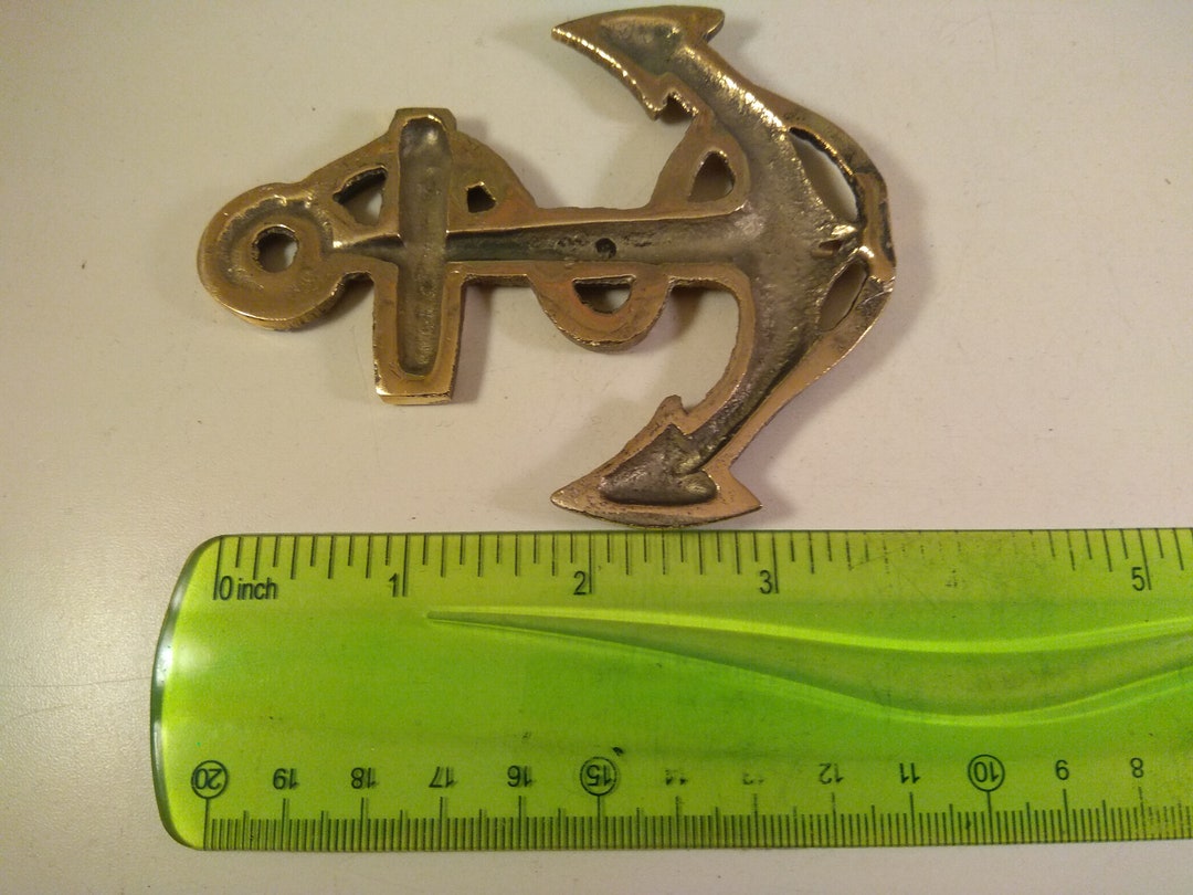 Vintage Brass Miniature Anchor, Flat, Hanger - Etsy