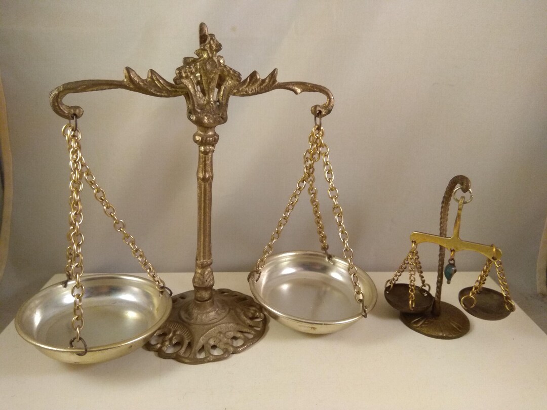 Vintage Brass Scale Libra,miniature,2 Pcs - Etsy