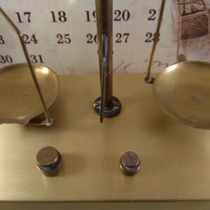 Vintage Brass Scale Libra,miniature,with Weights, Custom Base, ,, - Etsy