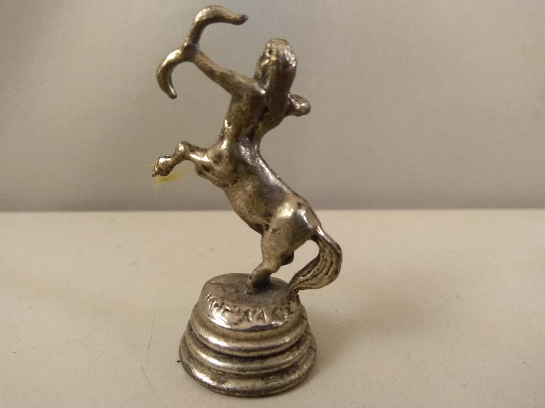 Centaurus,miniature,small Statue,silver Plated ,from a Chess Set,size ...