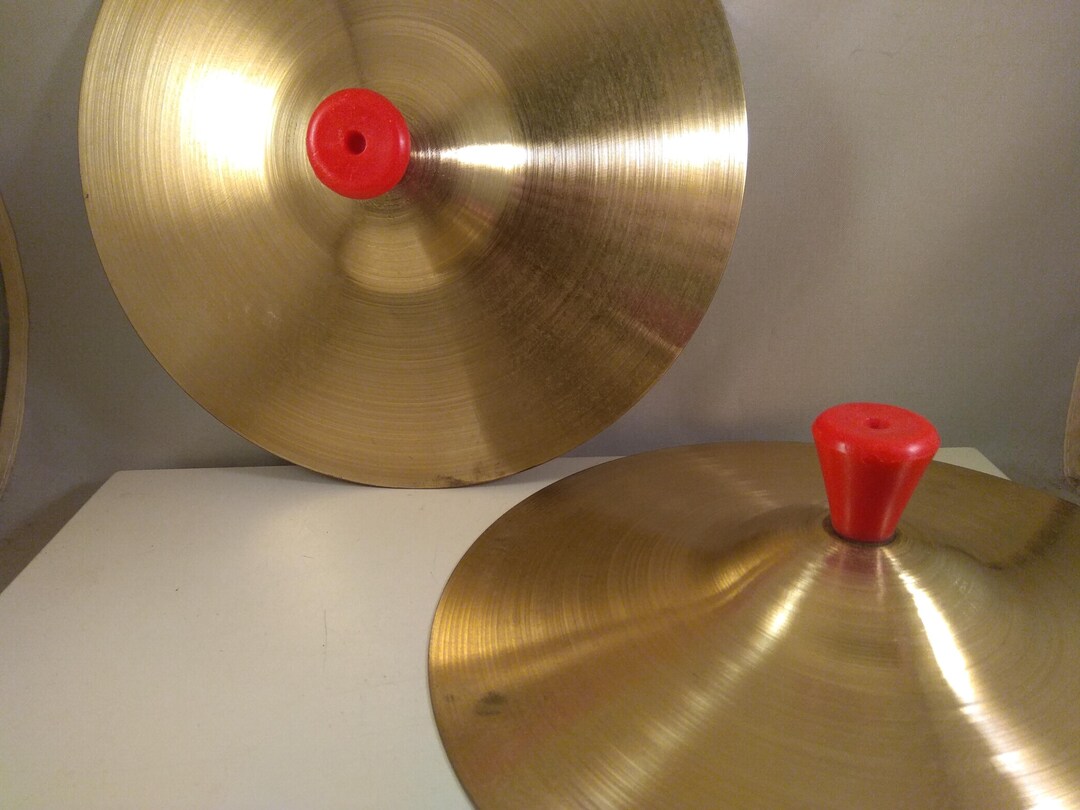 Vintage Two Brass,small Domed Cymbals, Kids Instrument,music ...