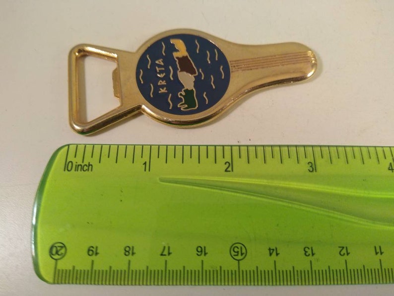 Vintage Brass,metal Enamel Bottle Opener,greek ,phestos Disk - Etsy