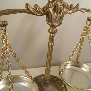Vintage Brass Scale Libra,miniature,2 Pcs - Etsy
