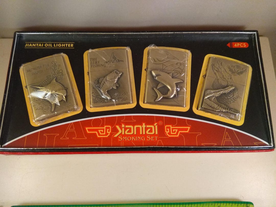 Vintage Jiantai Oil Lighters Set of Pcs, Unopened, in Case - Etsy