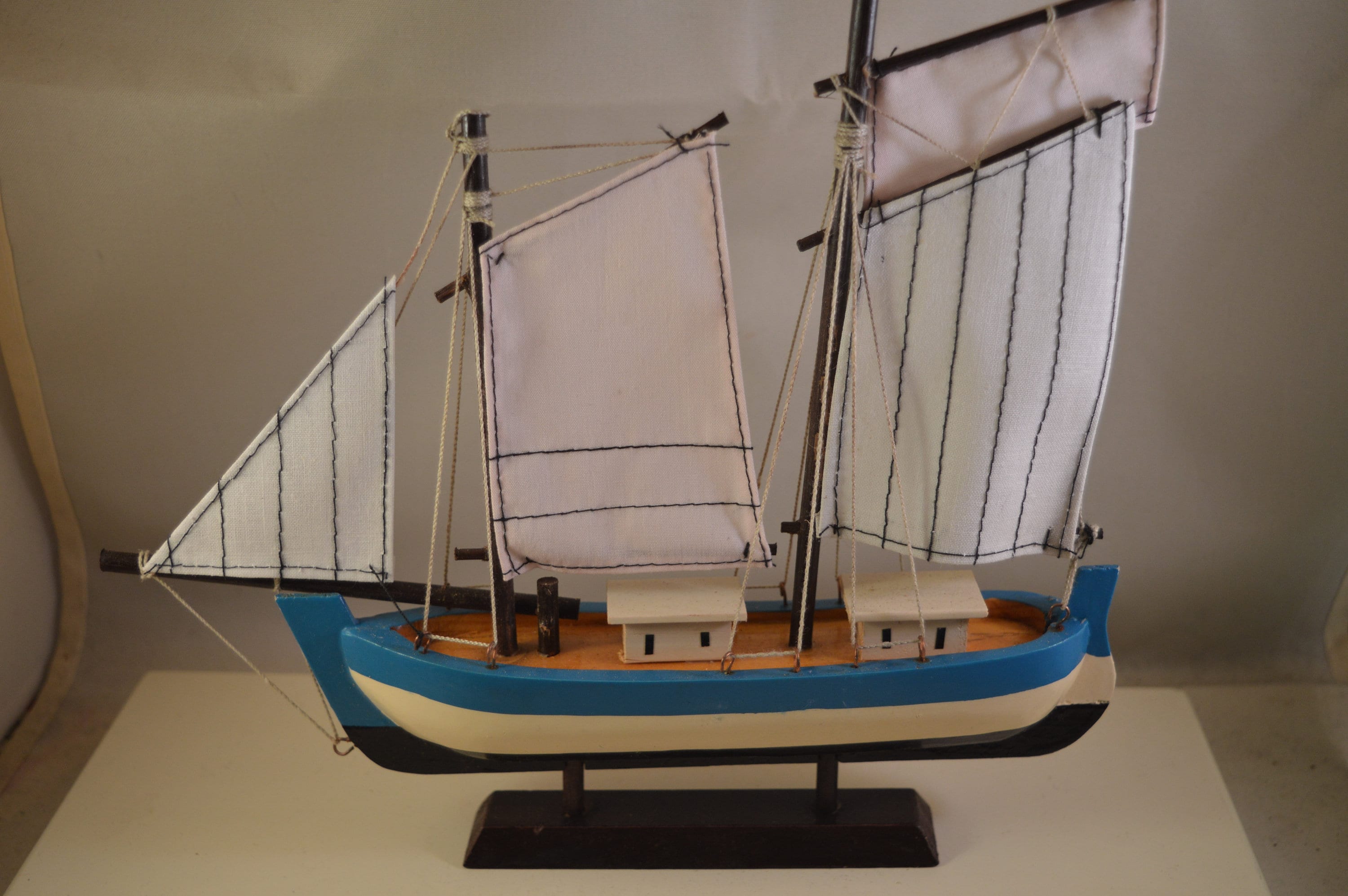 Wooden Boatshipminiature.. - Etsy