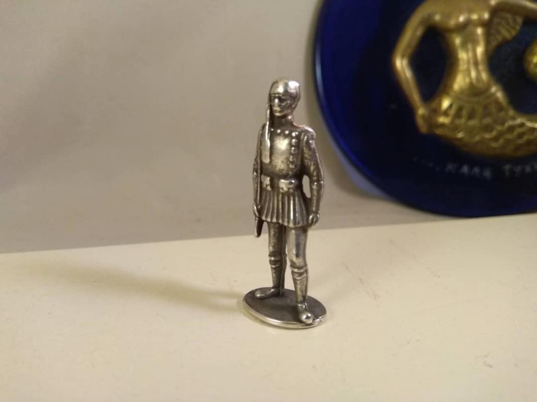 Greek Folk Tsolias,, Super Tiny Miniature Metal Figure,statue - Etsy