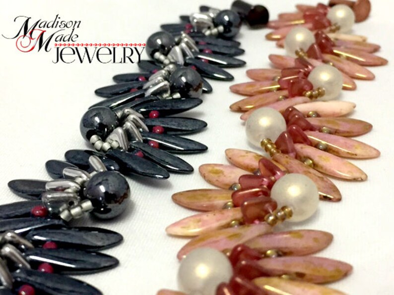 Arching Daggers Bracelet, PDF Beadweaving Tutorial, Beading Pattern ...