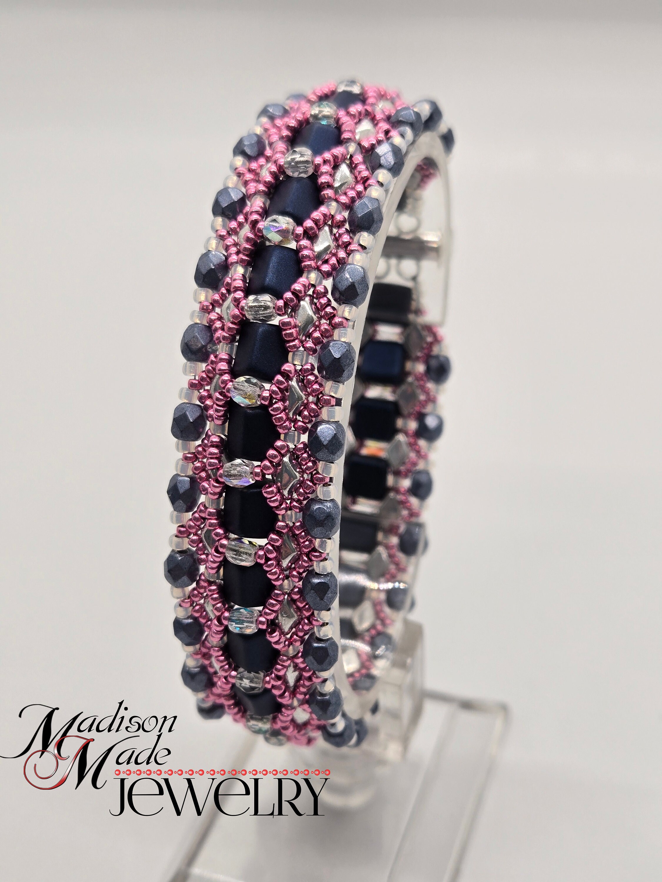 BEADS ONLY: Hazel's Trellis Bracelet, Beadweaving Pattern, Beadwoven ...