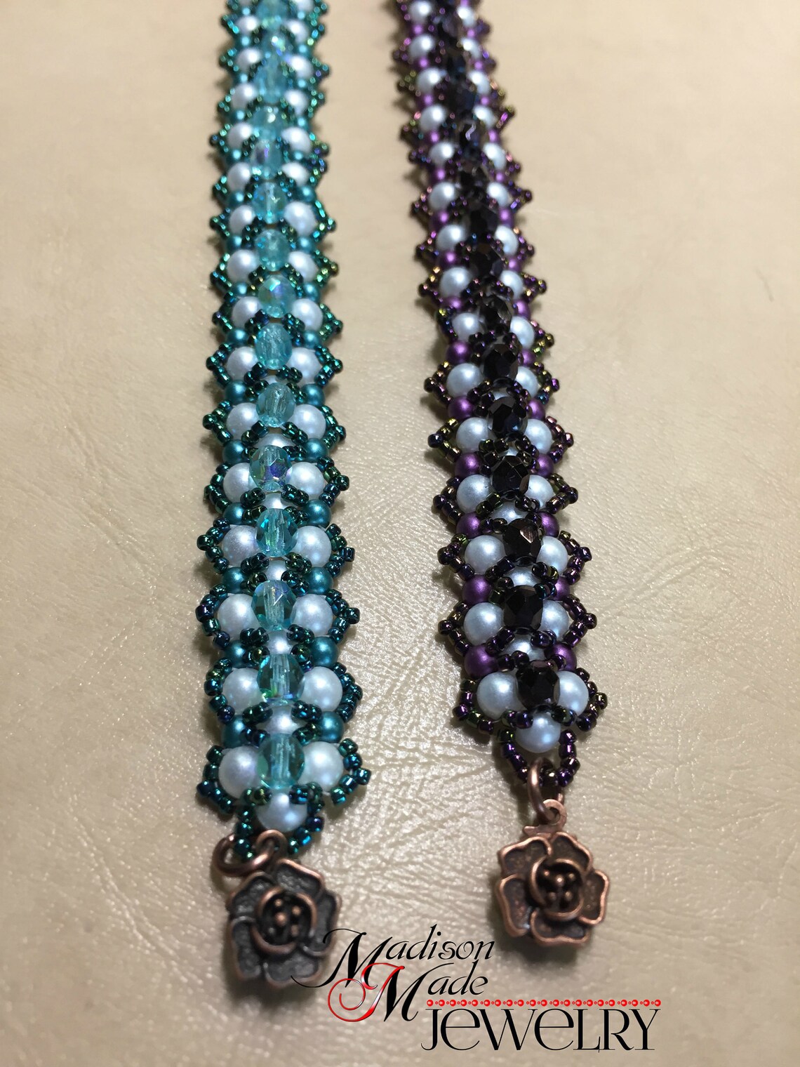 Petit Point Pearls Bracelet, PDF Beading Tutorial, Beadweaving Pattern ...