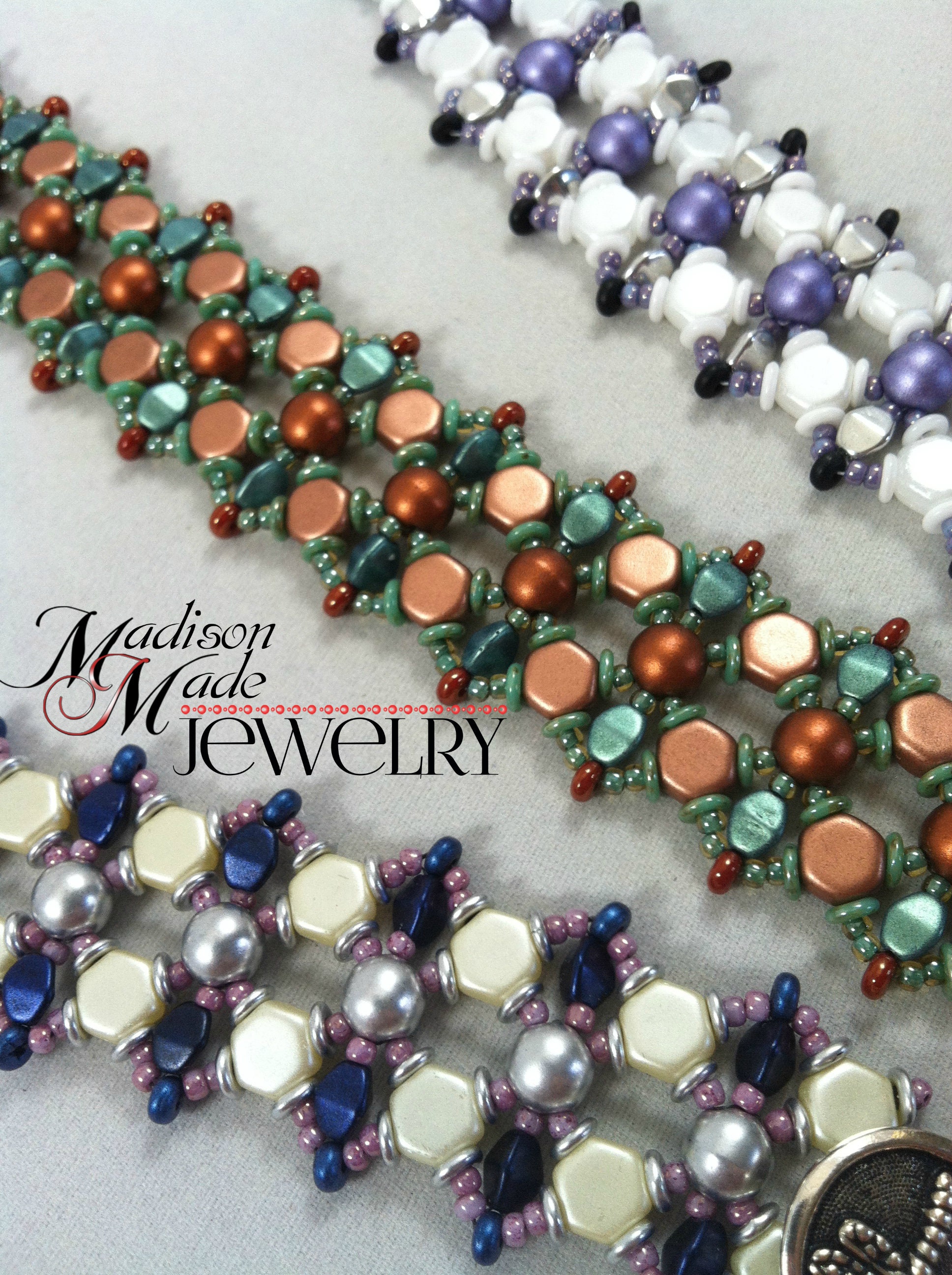 A Pinch of Honey Bracelet, PDF Beading Tutorial, Beginner Beadweaving ...