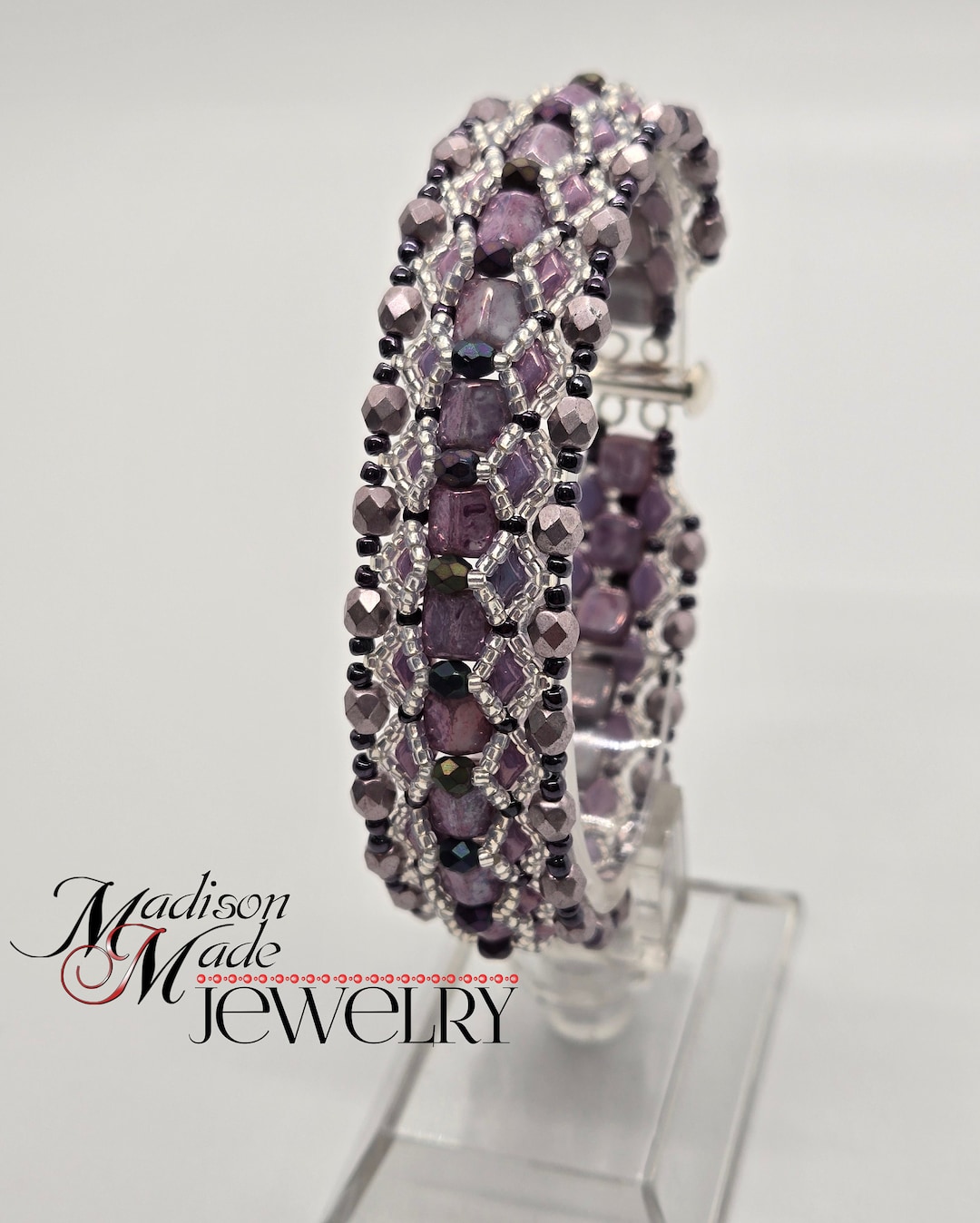 BEADS ONLY: Hazel's Trellis Bracelet, Beadweaving Pattern, Beadwoven ...