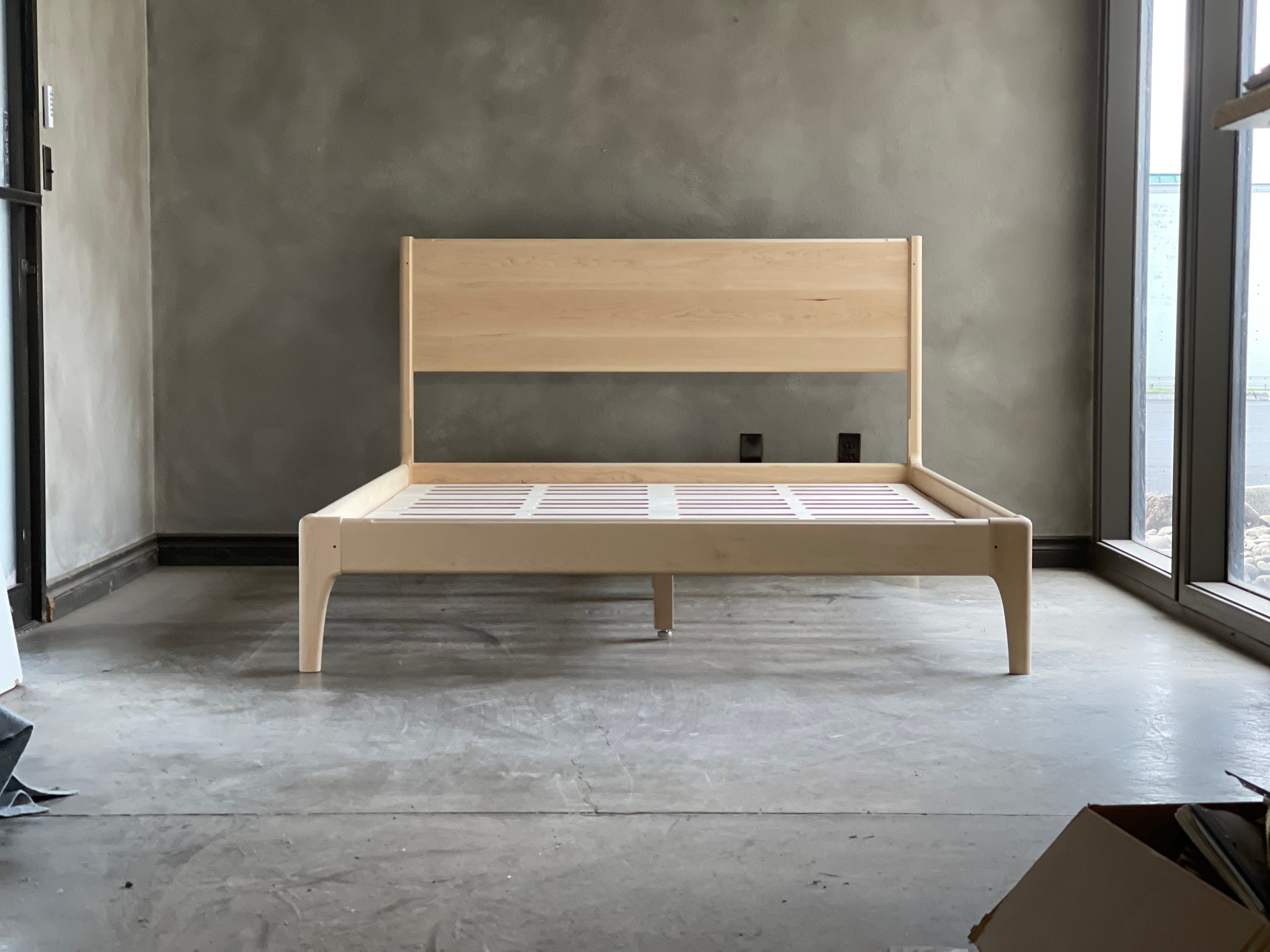 June Platform Bed In Maple — Boundary Fog Furniture