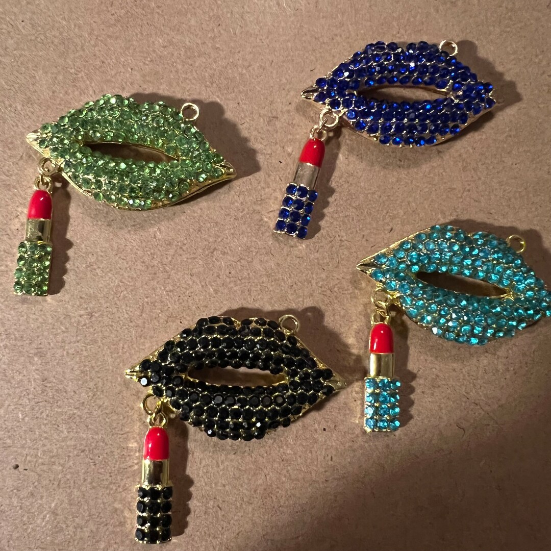 Bling Lips Gold - Etsy