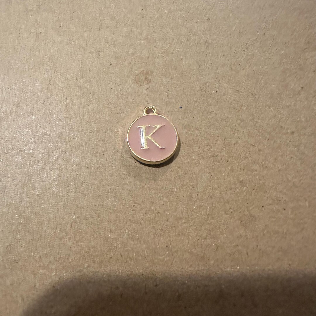 1 Gold K Letter Charms - Etsy