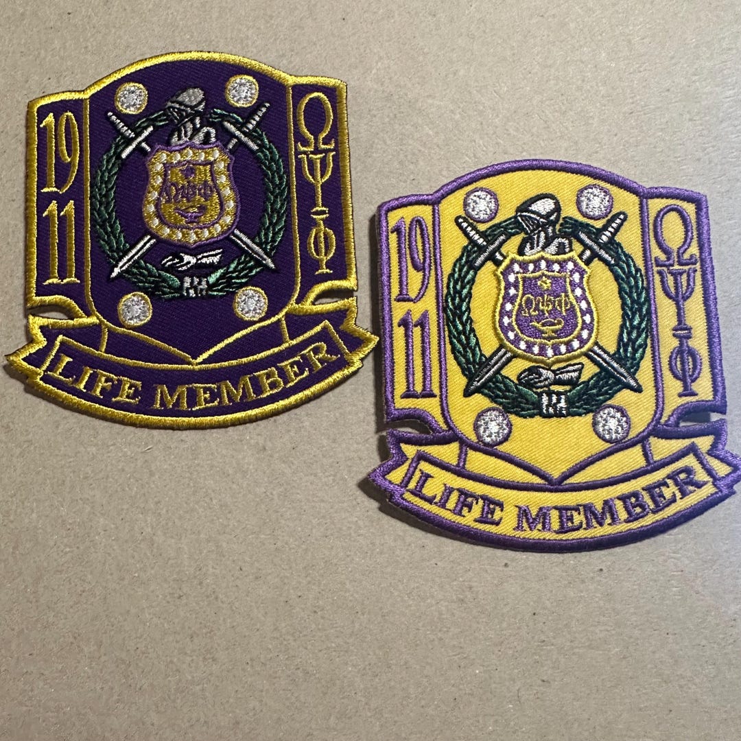 Omega Psi Phi Life Member Patch - Etsy