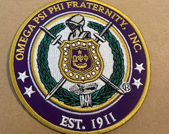 Omega Psi Phi Numbered Patches - 3.75 W X 3.25 H - Etsy