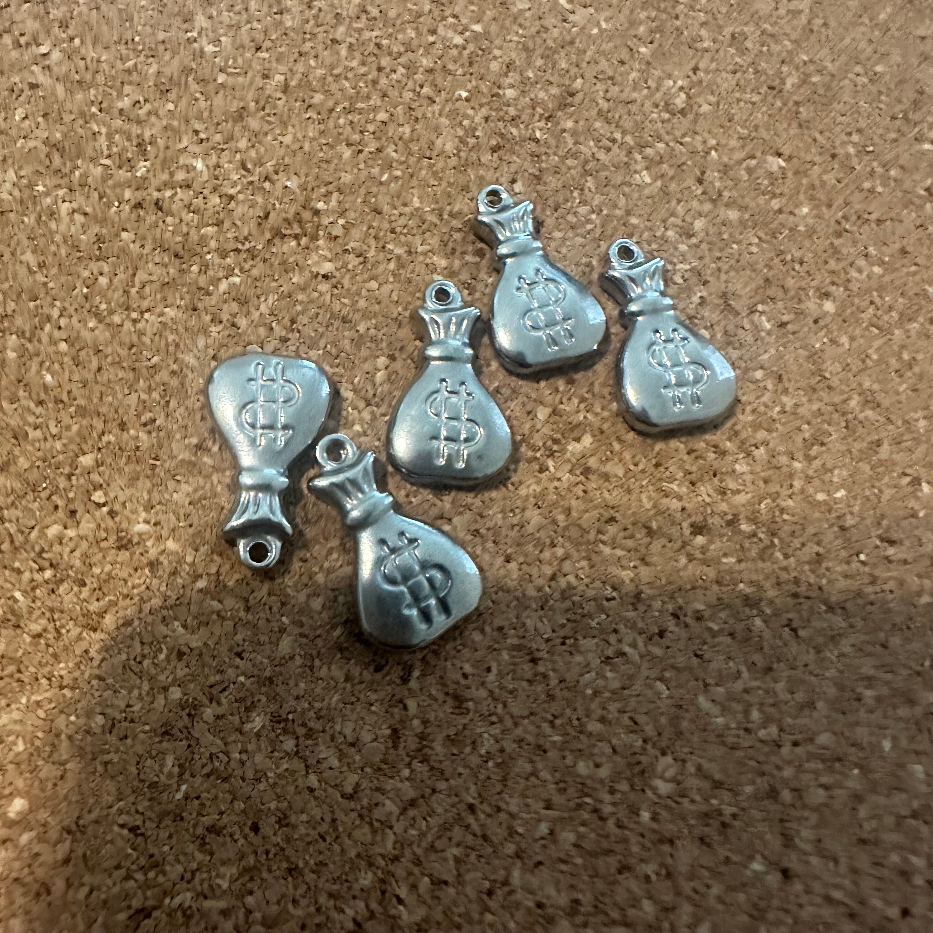 5 Money Bag Charms - Etsy