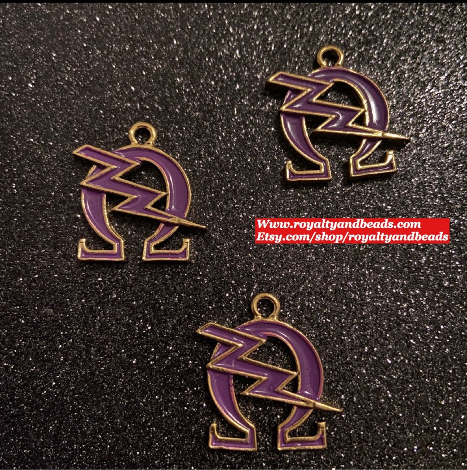 Purple Omega Charm | Etsy