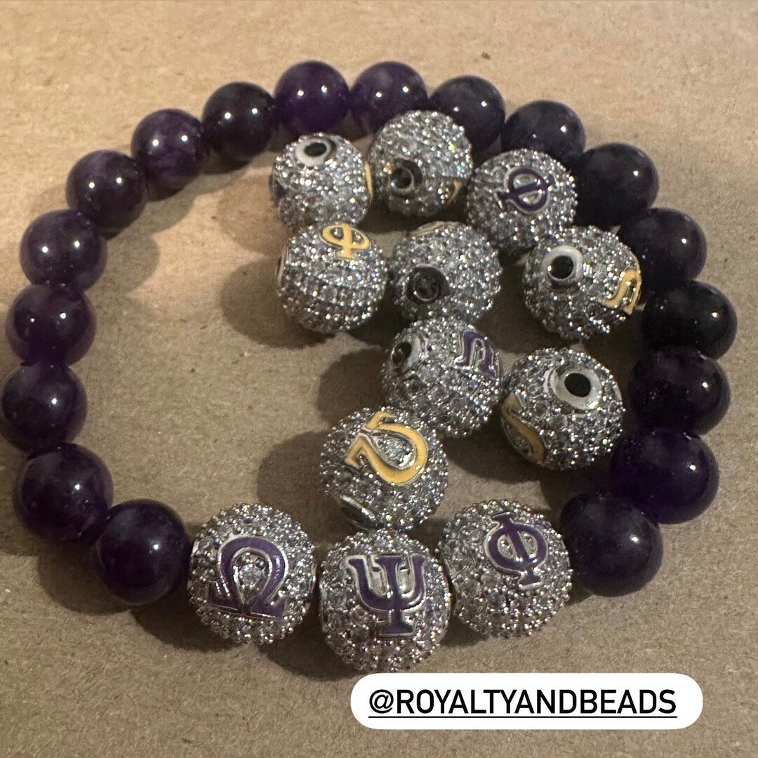 Pave Omega Psi Phi Beads - Etsy