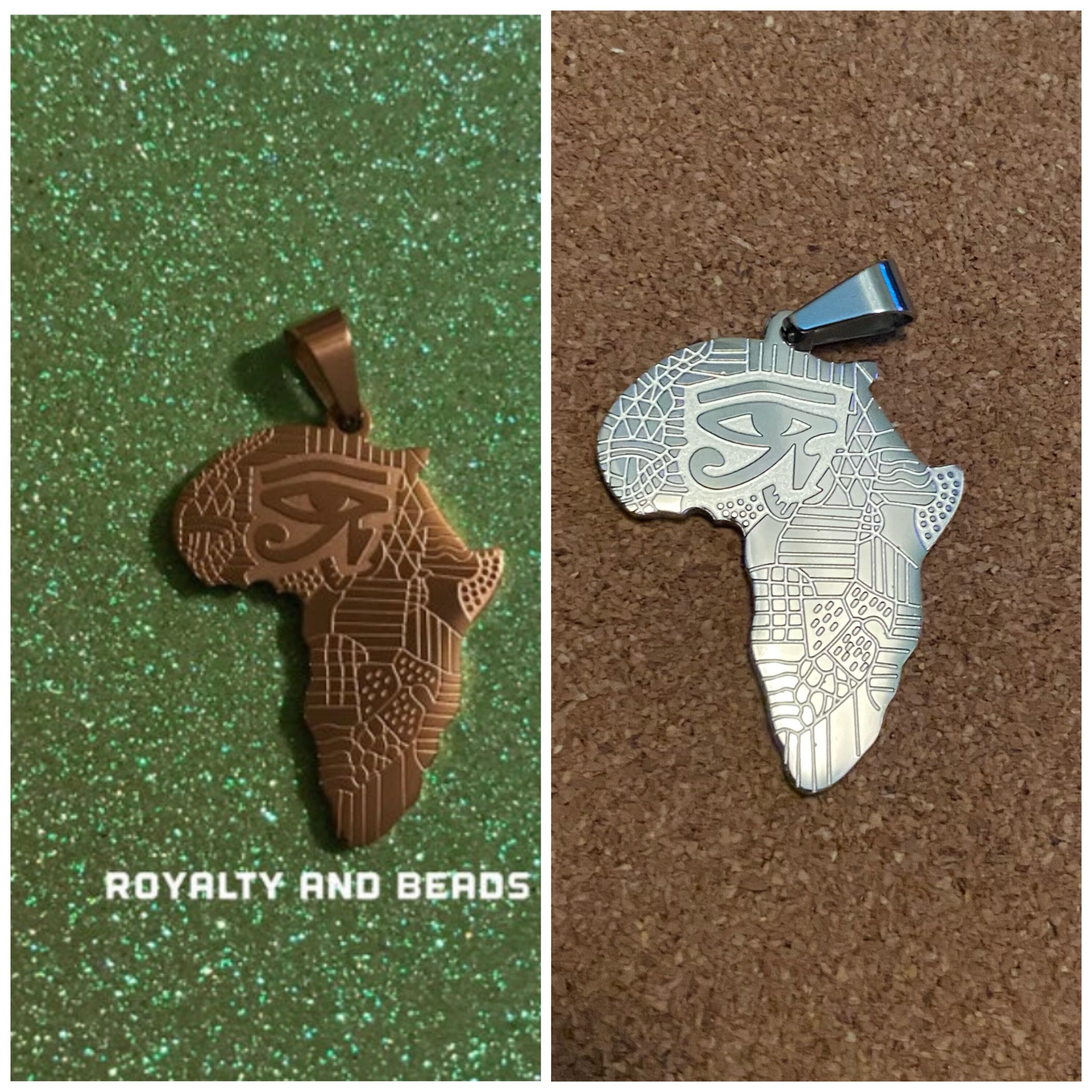 Gold Africa Charm - Etsy