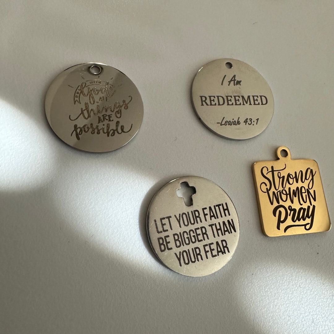 4 Faith Charms - Etsy