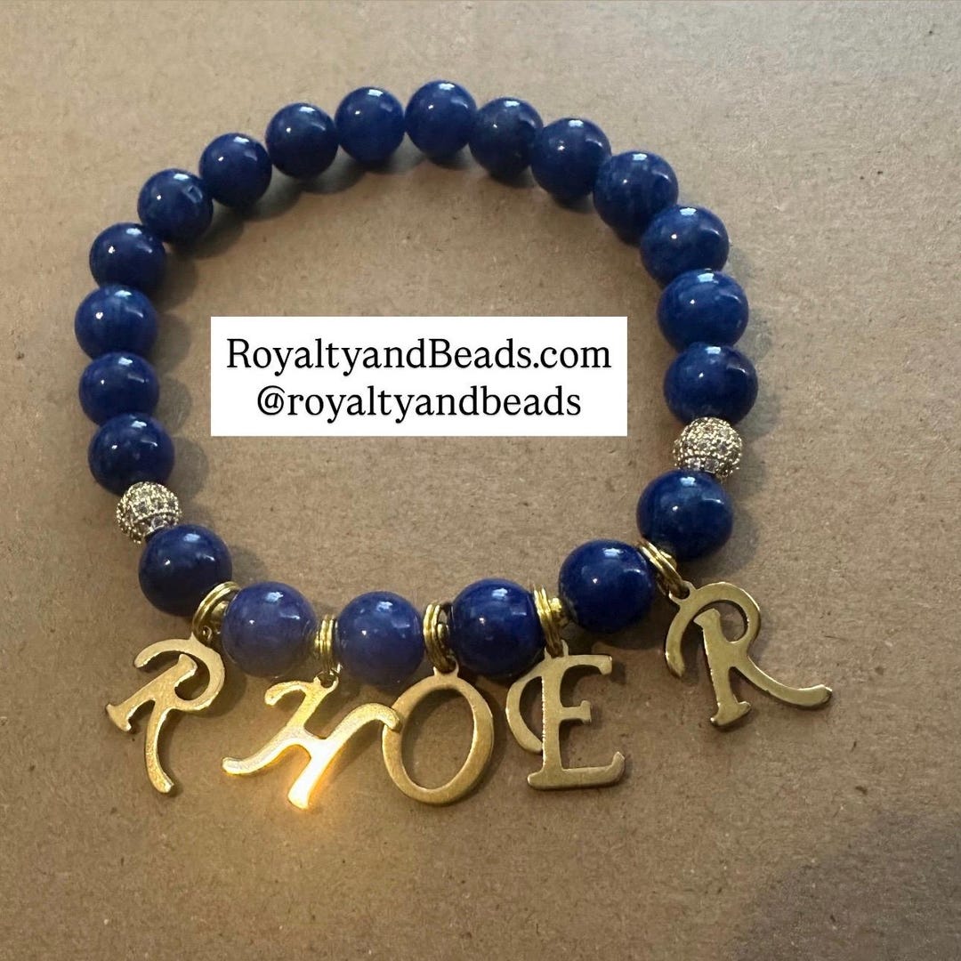 Blue and Gold Rhoer Bracelet - Etsy