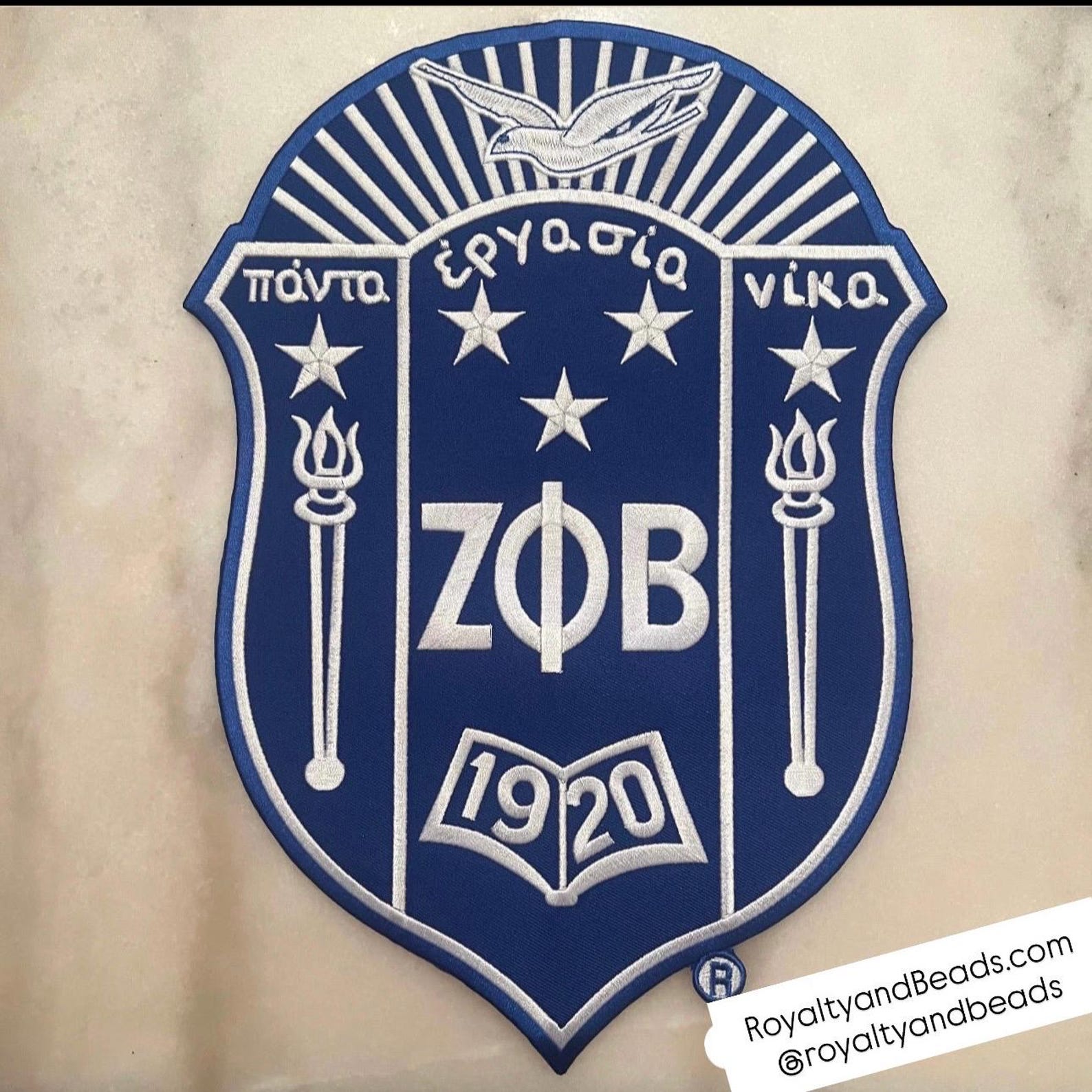 Blue Zeta Phi Beta Patch. (BIG) - Etsy