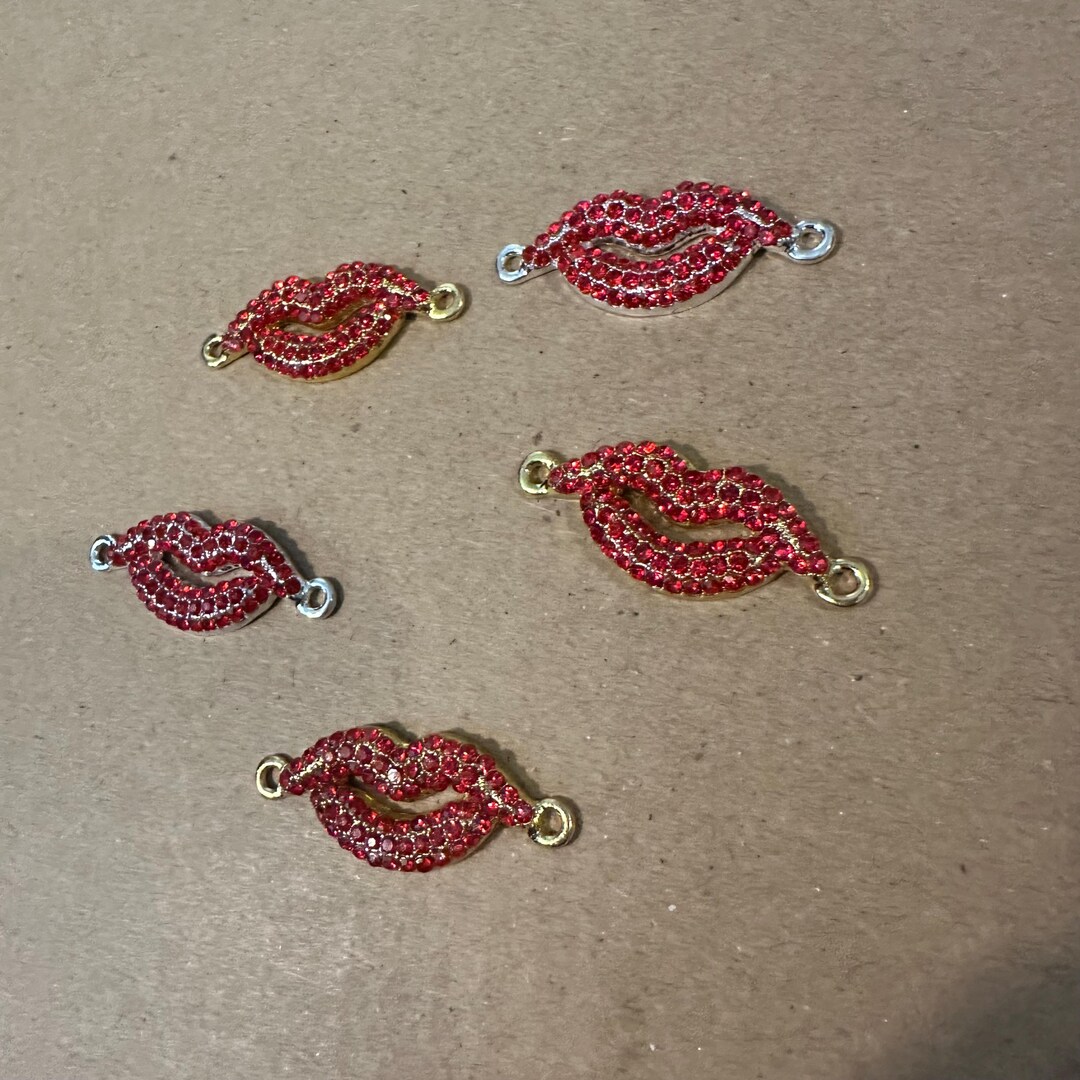 5 Lip Charms red - Etsy