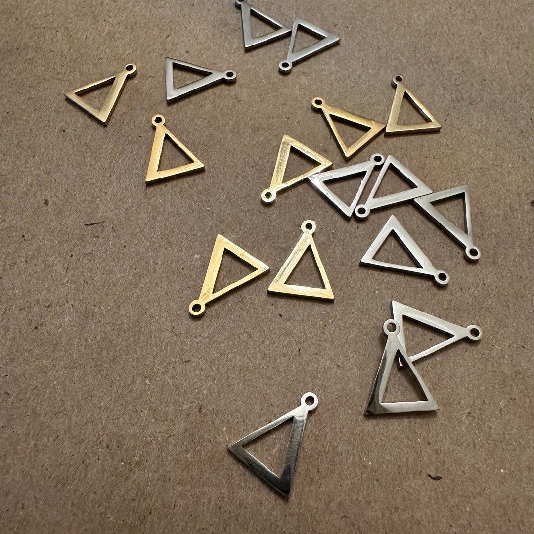 Stainless Steel Delta Charms - Etsy
