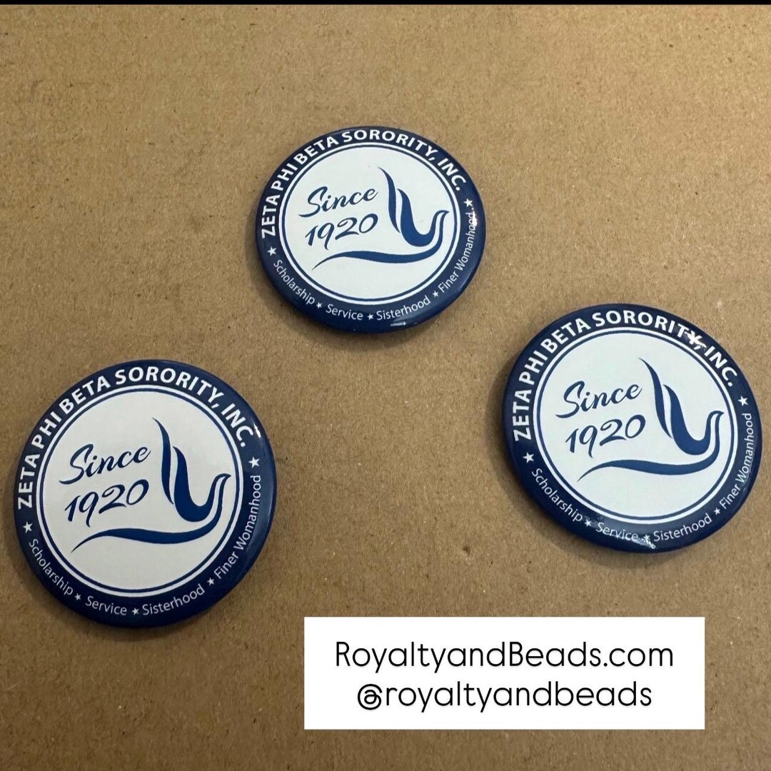 Zeta Phi Beta Button Pin - Etsy